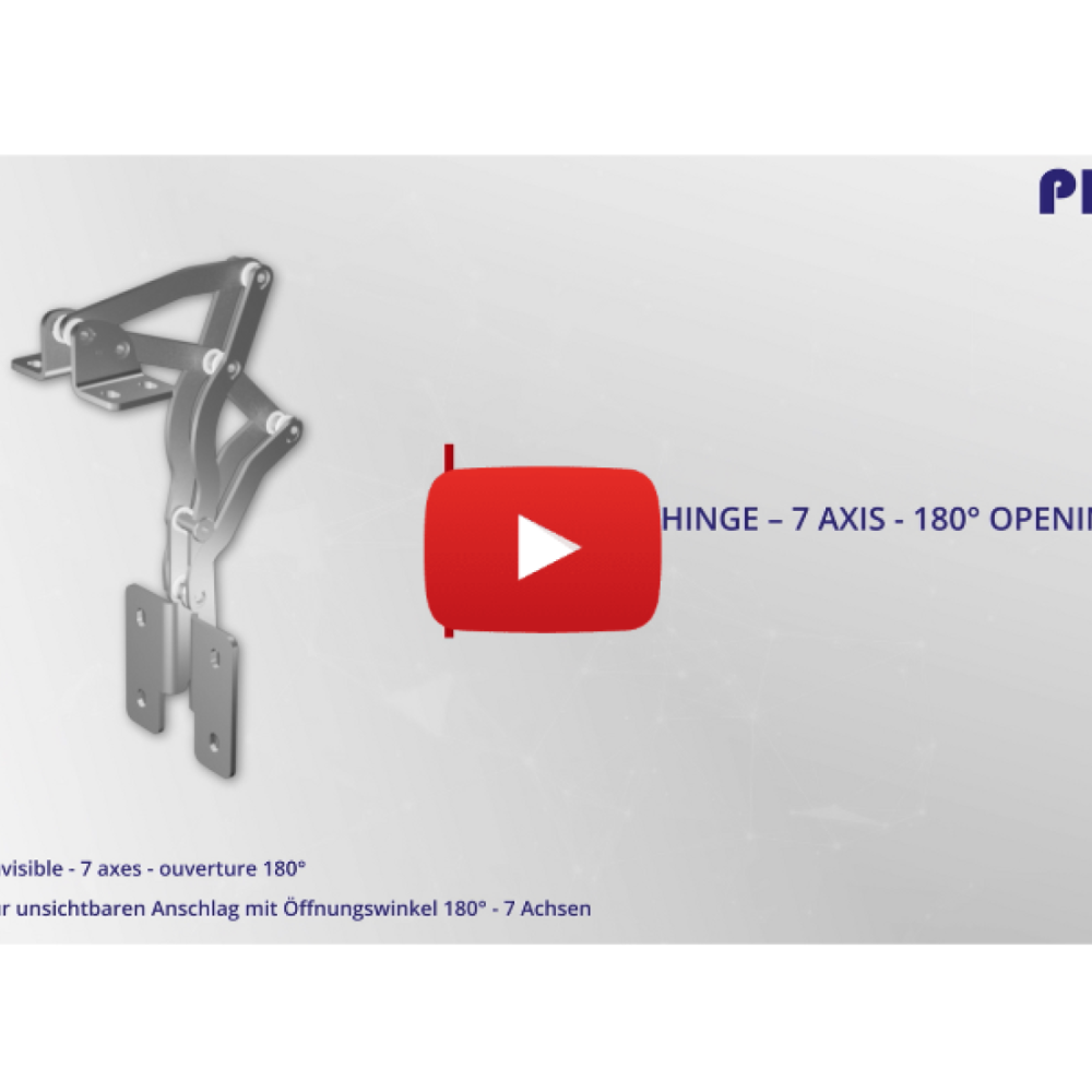 New concealed hinge allowing full door opening