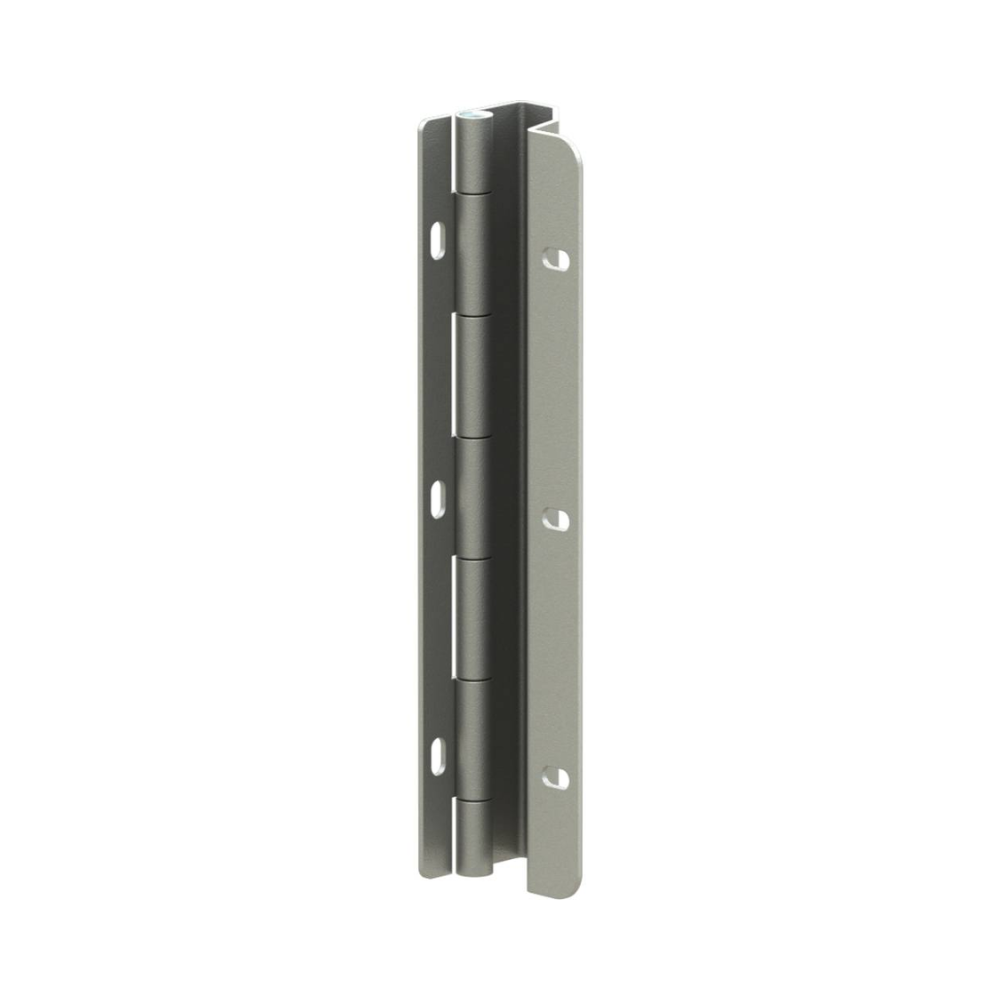Continuous gooseneck concealed hinges 90° opening