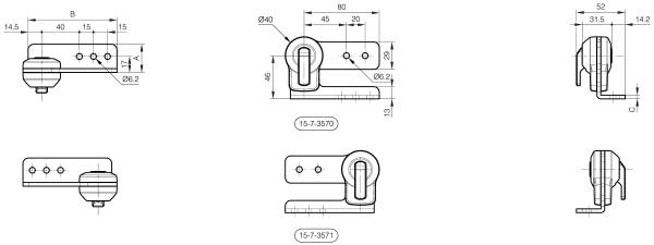 Multi angle locking hinge B with lever