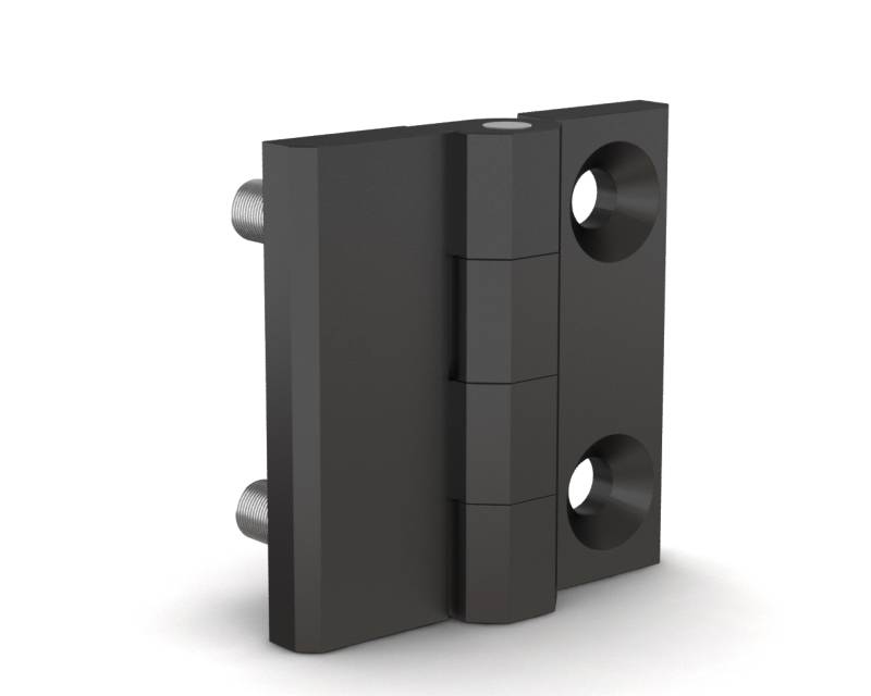 Polymer hinges with pin