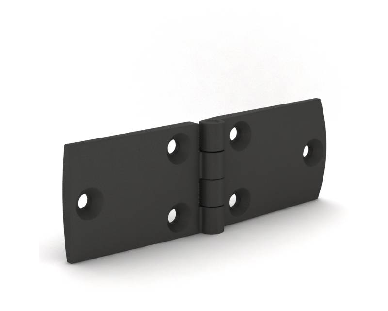 Polymer hinges with pin