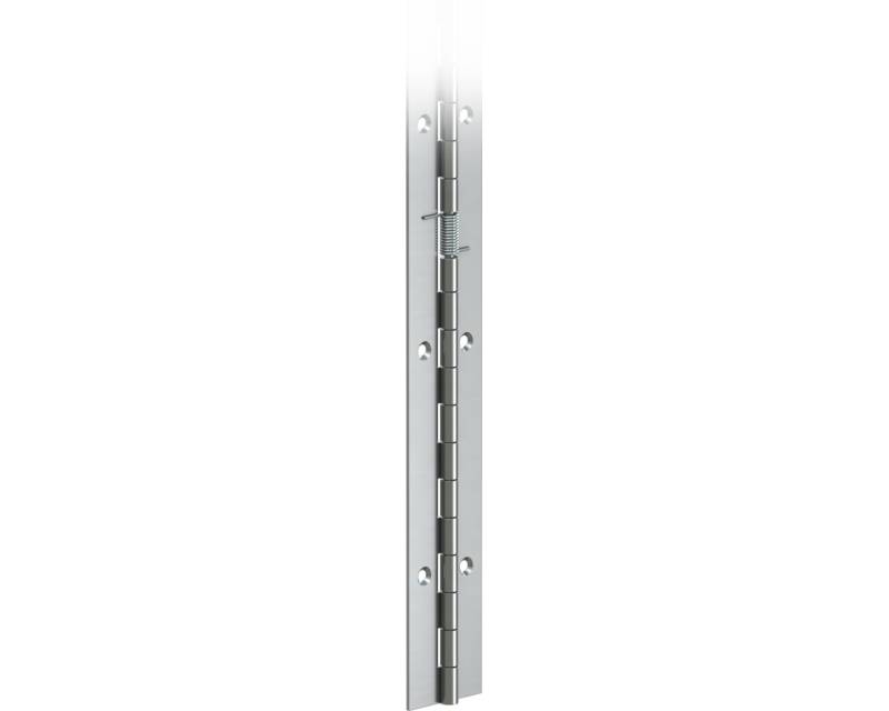 Spring loaded continuous hinges