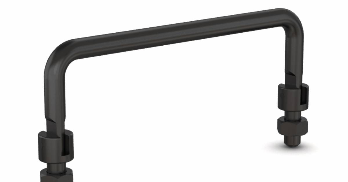 Black steel folding handle