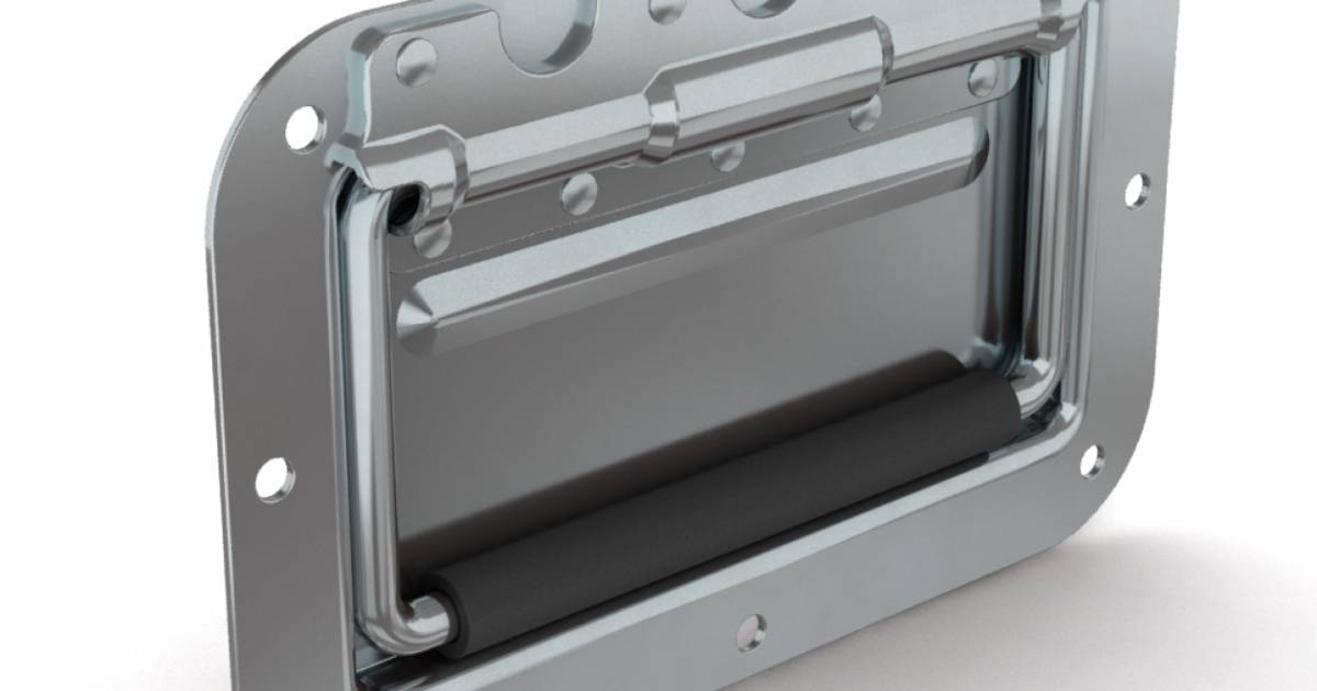 Recessed spring loaded drop handles 155.5 mm - load 57 kg