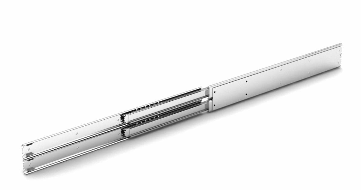 Heavy duty, full extension ball-bearing slide (3 pieces), front ...