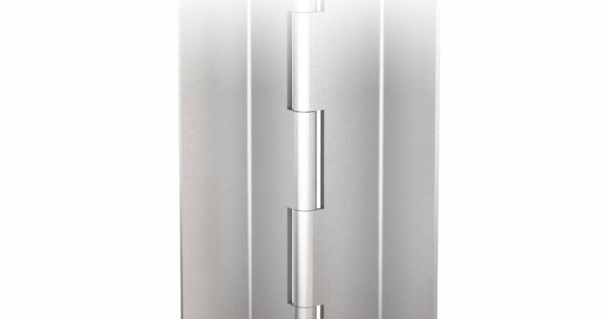 Continuous hinge with two cranked leaves