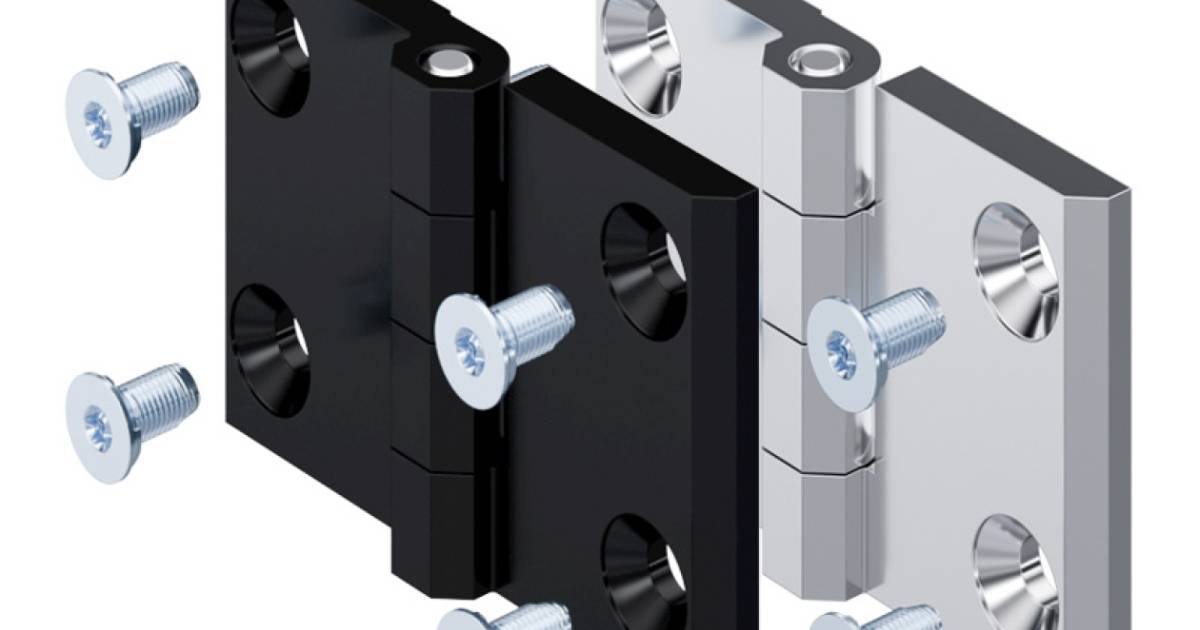 charnière 76x50 Pr01 180° avec vis fraisée de mise à la terre