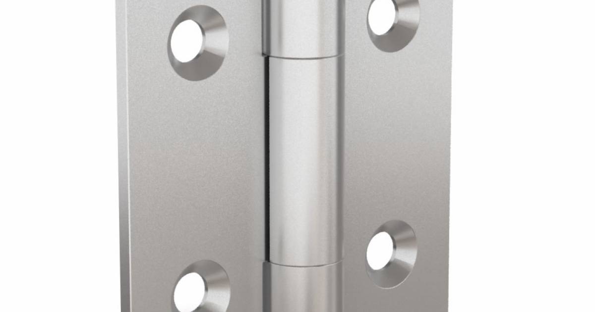 Square hinges with two offset leaves and removable pin - with 4 holes
