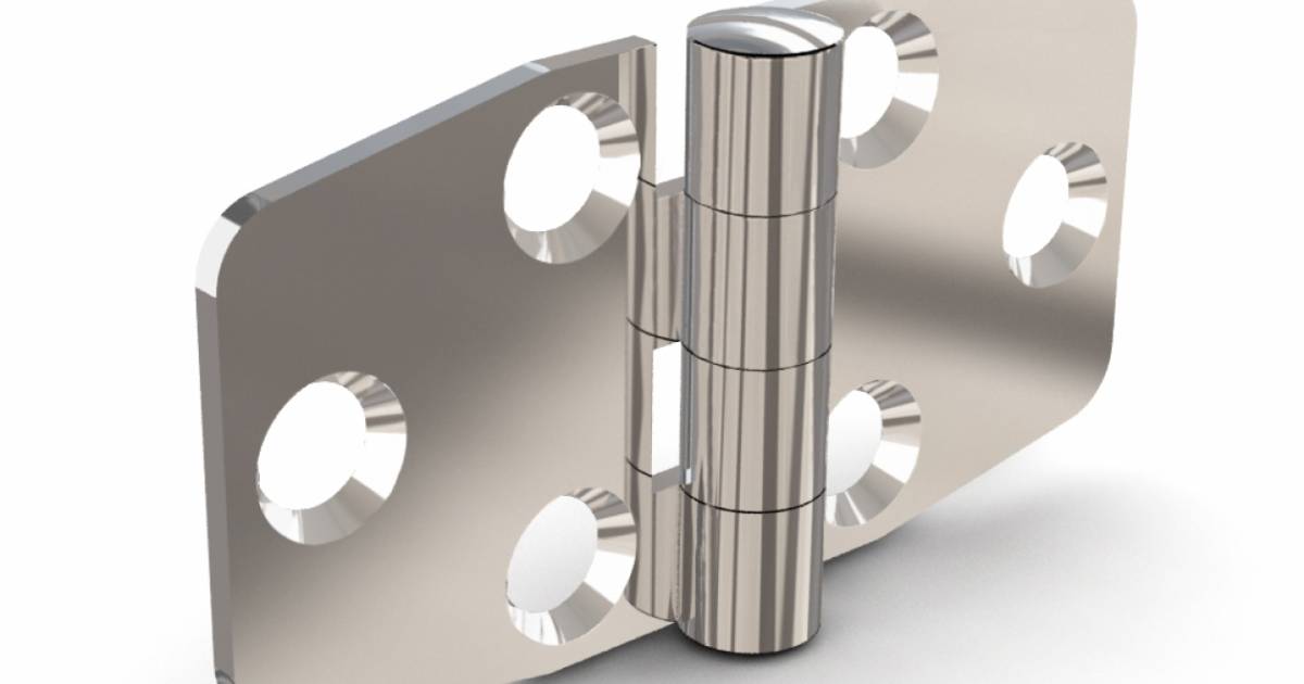 Hinge for marine applications - 36.5 x 76 mm