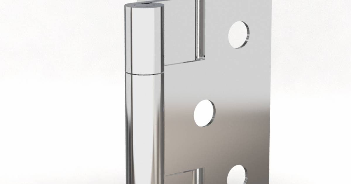 Cranked hinges for surface nested doors