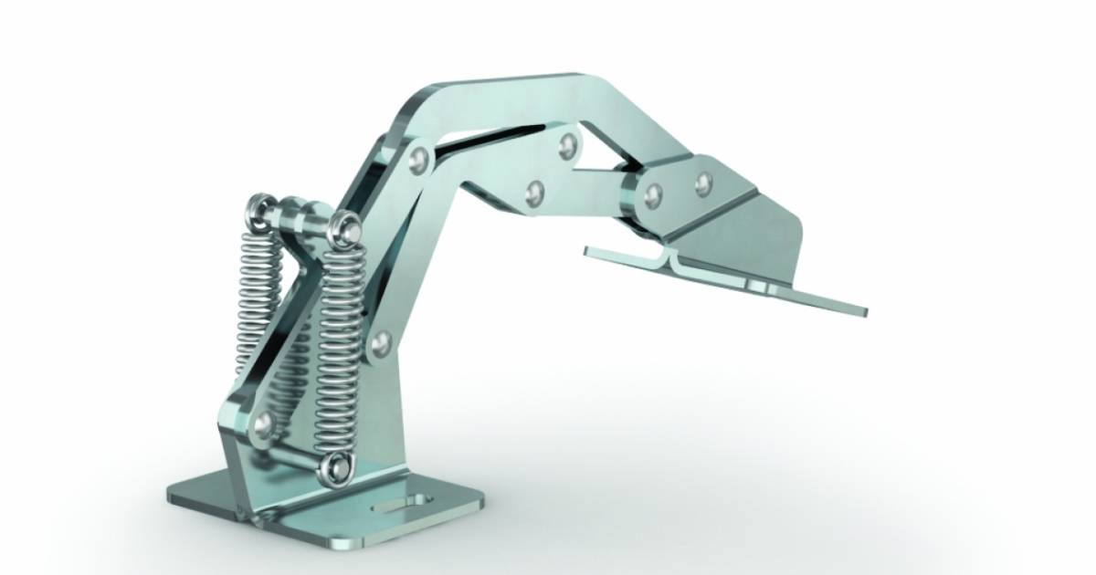 Spring loaded concealed hinge - 7 axis - steel plates - 110° opening