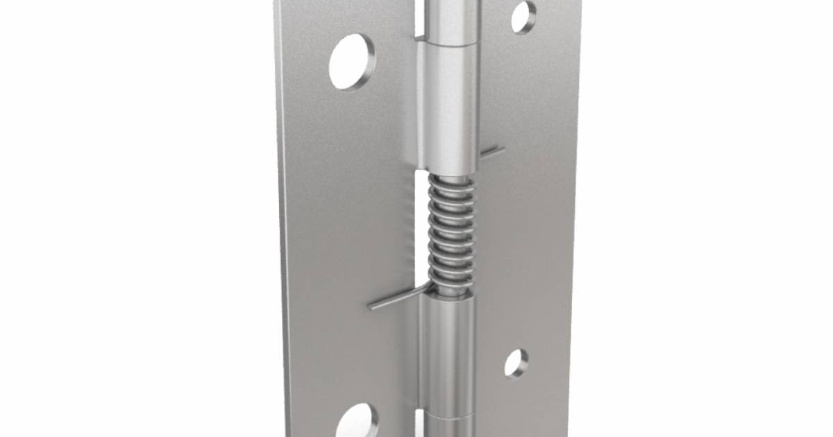 Spring hinge 60 mm long - with 4 holes