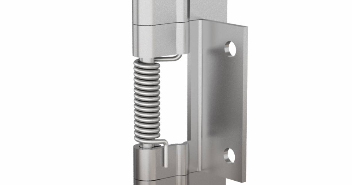 Cranked spring hinges