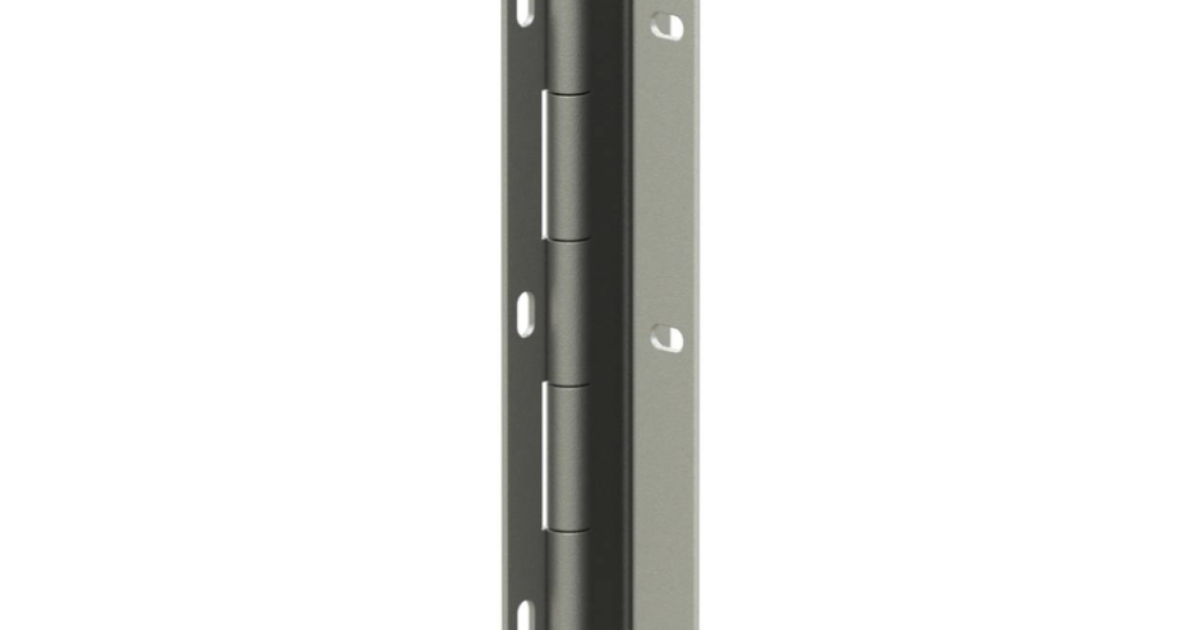 Continuous gooseneck concealed hinges 90° opening