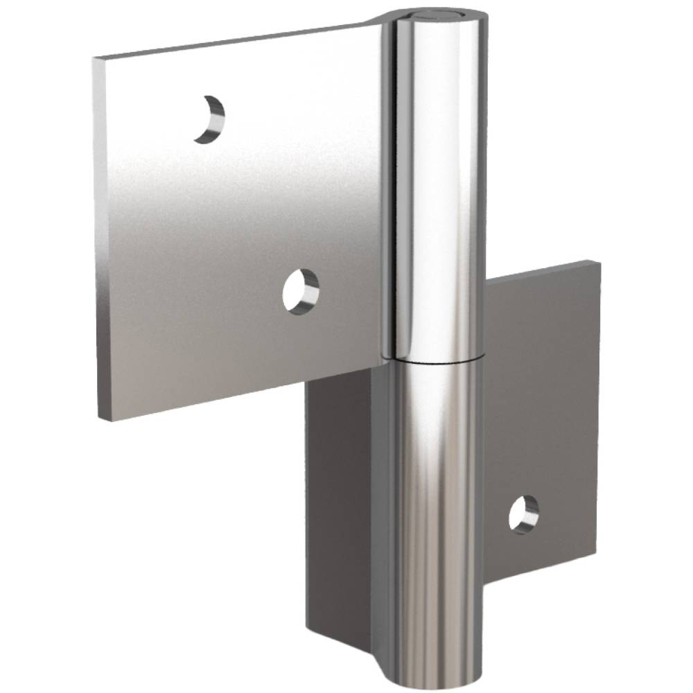 Pin hinge with one cranked leaf