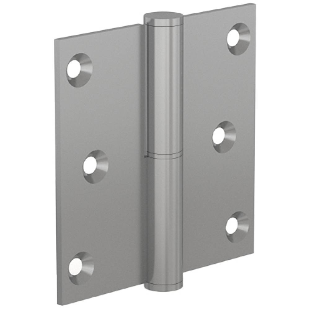 Lift-off hinges 80 x 80 mm - stainless steel with 6 holes
