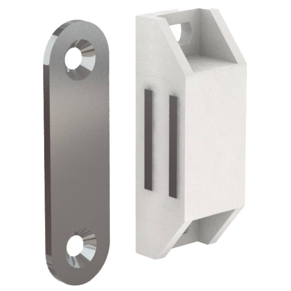 Screw-on magnetic catch with counterplate - force 3 kg