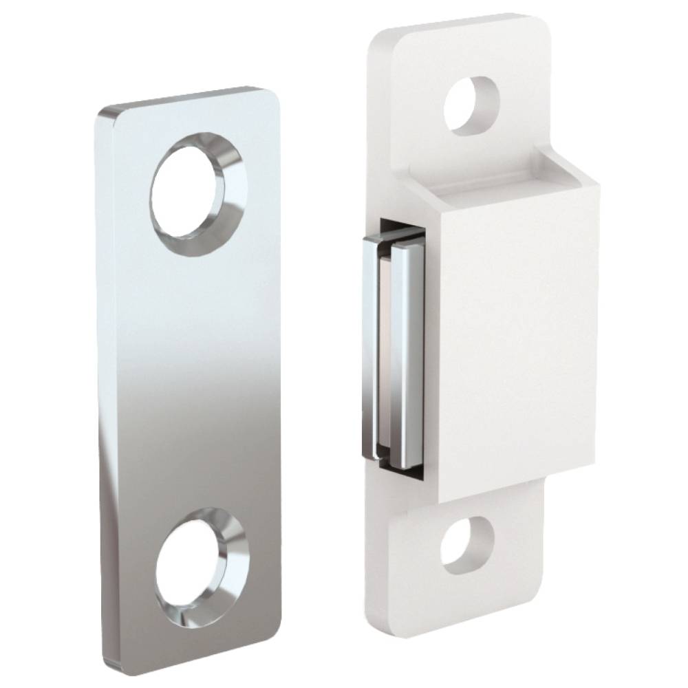 Mini screw-on magnetic catch with counter plate - force 3 kg