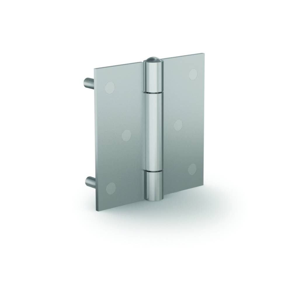 Square hinges with two offset leaves and removable pin - with 6 holes