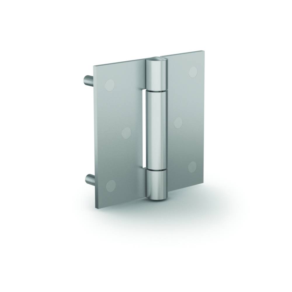 Square hinges with no offset leaf and riveted pin - with 6 holes