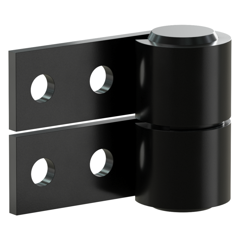 Small symmetrical friction pin hinges