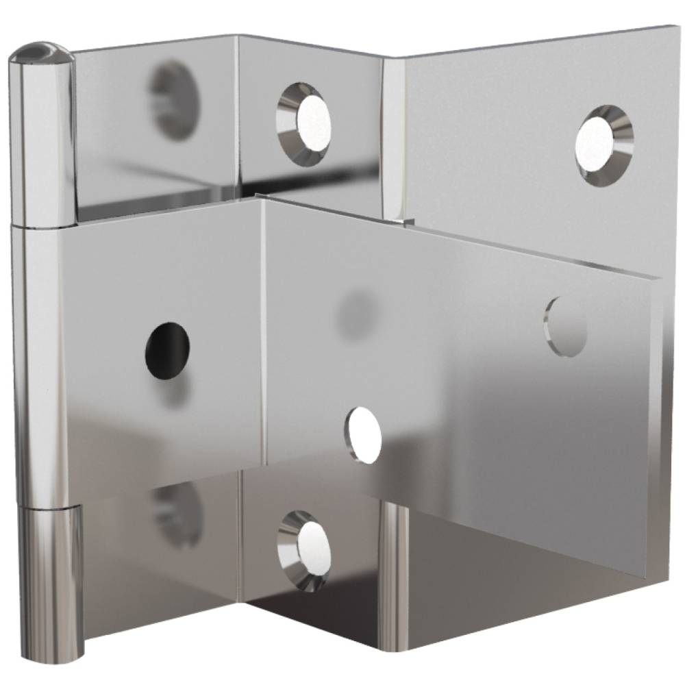 Small butt hinges with two cranked leaves and removable pin 55 x 60 mm